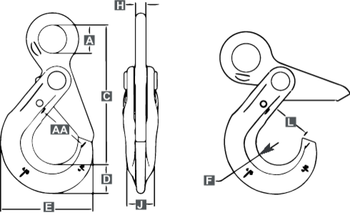 Eye Hook Crosby S-1316, Type SHUR-LOC | Traction Levage