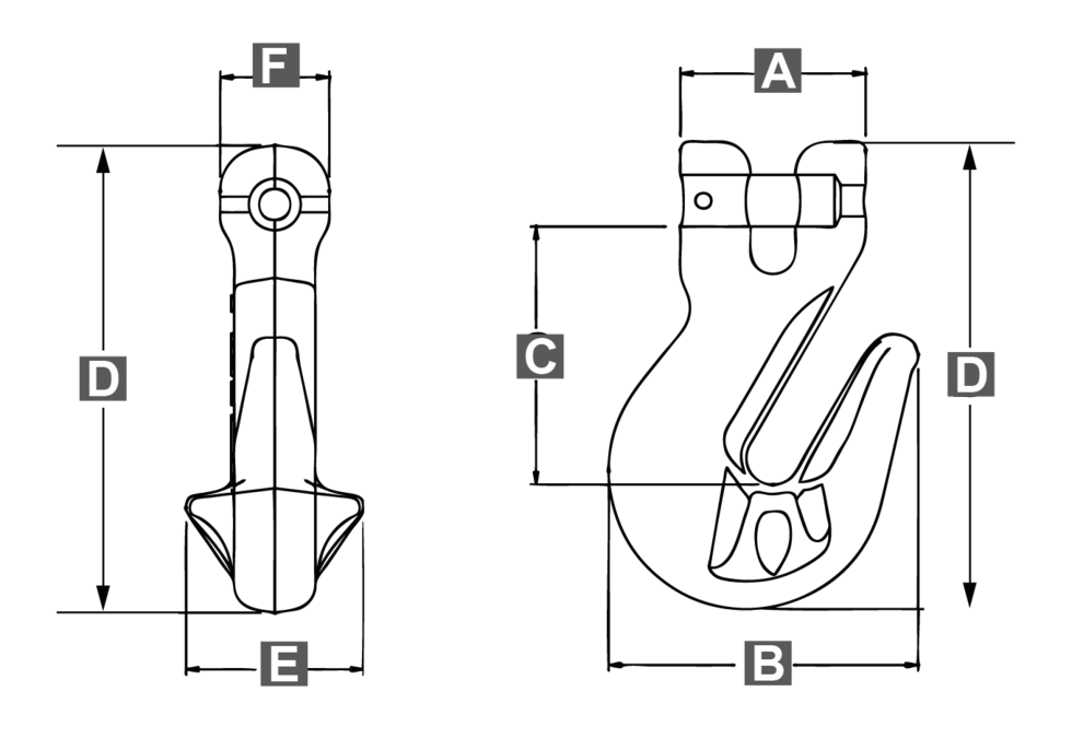 Clevis Cradle Grab Hook Crosby A-1338 | Traction Levage