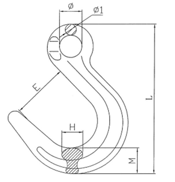 Foundry Hook FH POWERTEX Powder Painted | Traction Levage