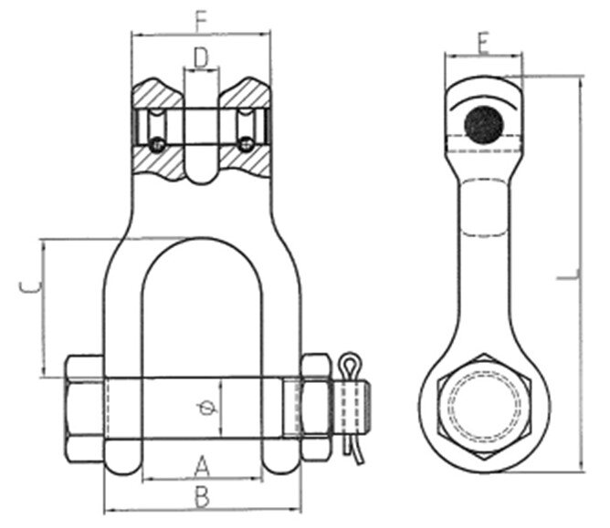 Sling Shackle CS POWERTEX Clevis | Traction Levage