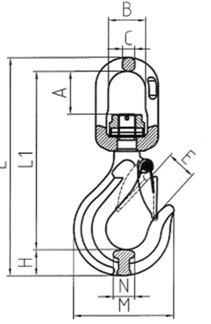 Sling Hook SHS-B POWERTEX | Traction Levage