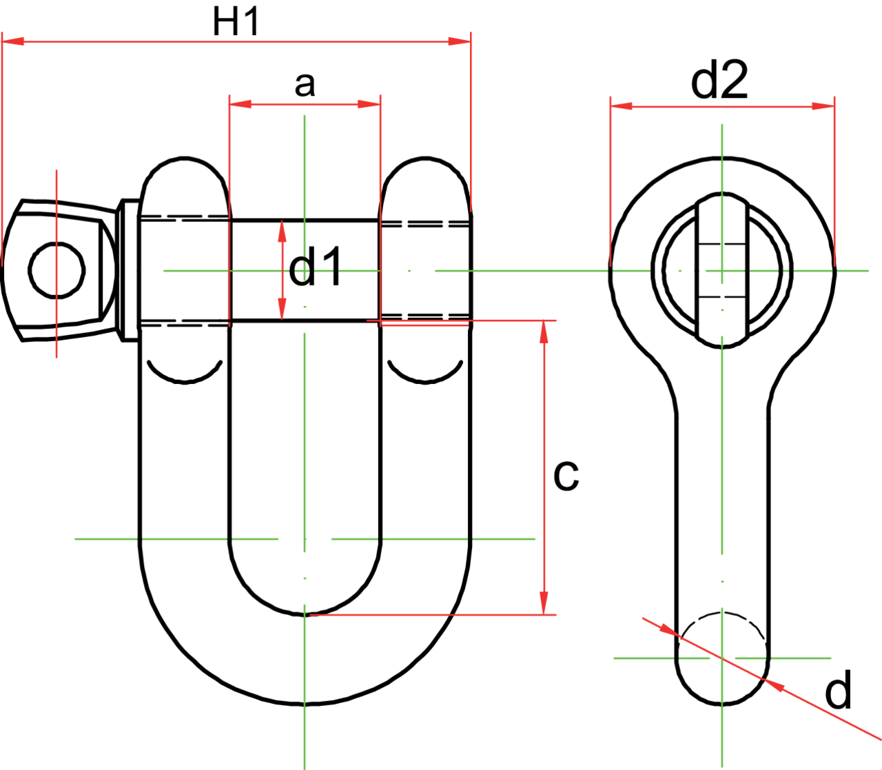 Manille droite vissée POWERTEX - Traction Levage