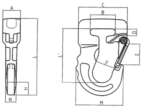 Sling Hook SHR POWERTEX | Traction Levage