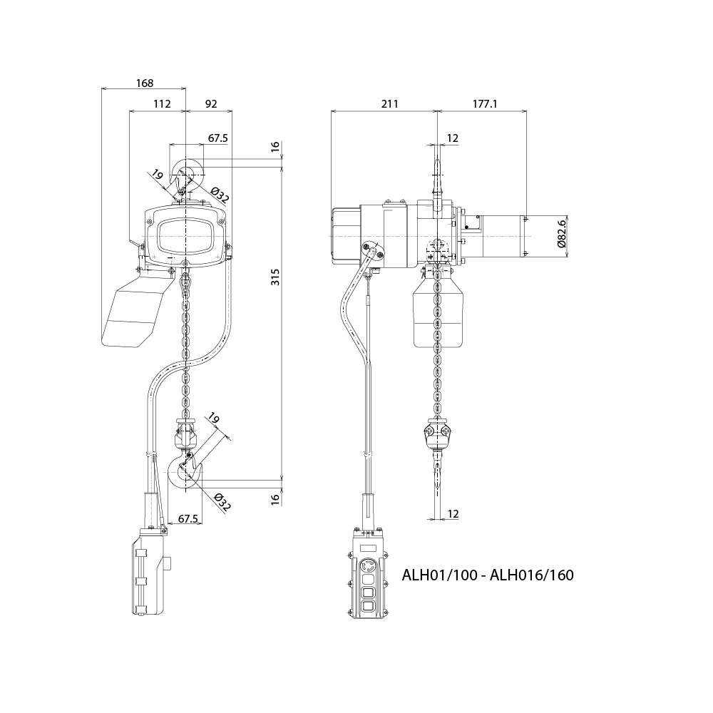 Electric Chain Hoists Elephant Alpha 230 V | Traction Levage