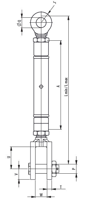 Turnbuckles TR Series Jaw - Stud Eye | Traction Levage