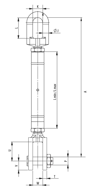 Turnbuckles TR Series Jaw - Oval Eye | Traction Levage