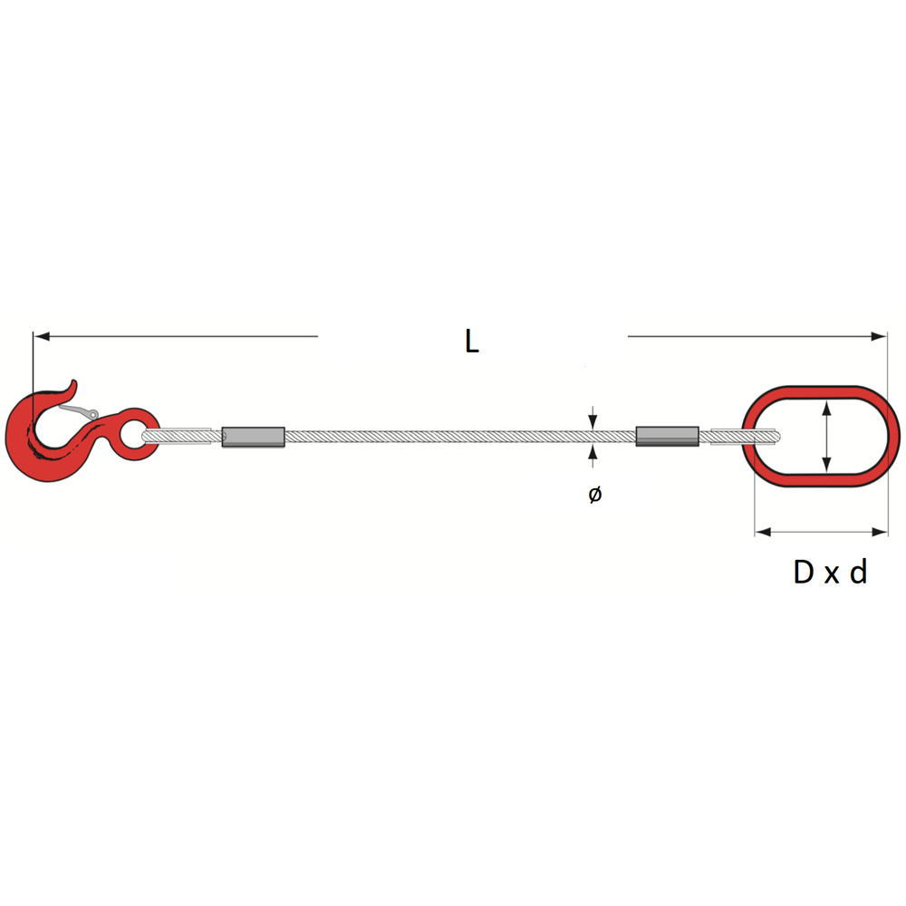Wire Rope Sling with Hook and Masterlink | Traction Levage